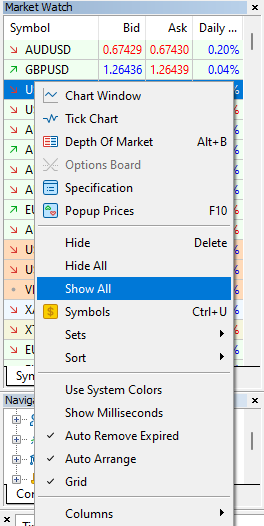 How do I add specific trading symbols to my watchlist on different ...